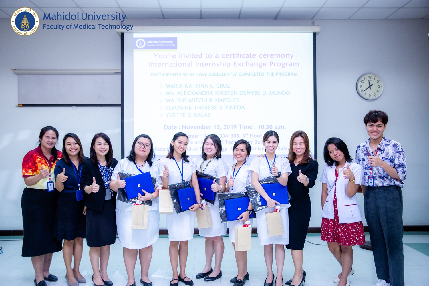 Certification Ceremony for Exchange Students of International Clinical Internship Program ...